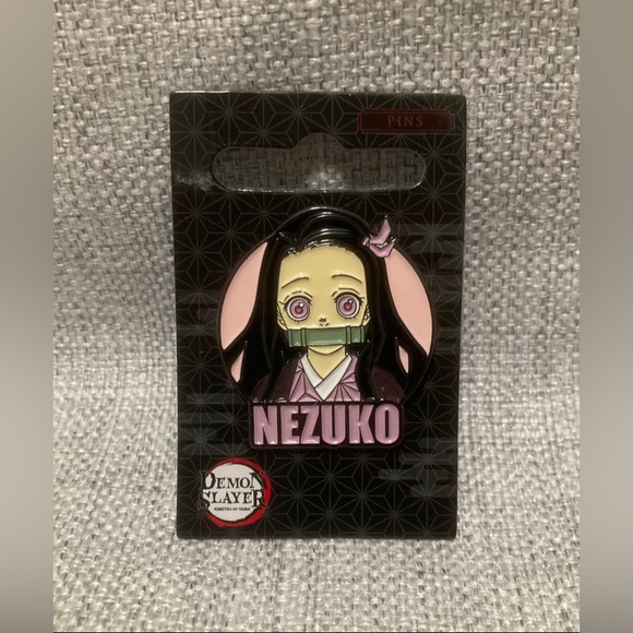 Accessories | Nezuko Demon Slayer Kimetsu No Yaiba Nezuko Pink Enamel ...